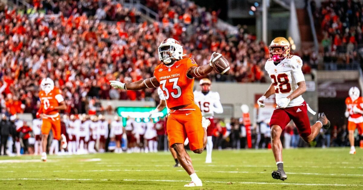 Former Virginia Tech RB Bhayshul Tuten Shines… | The Tech Lunch Pail